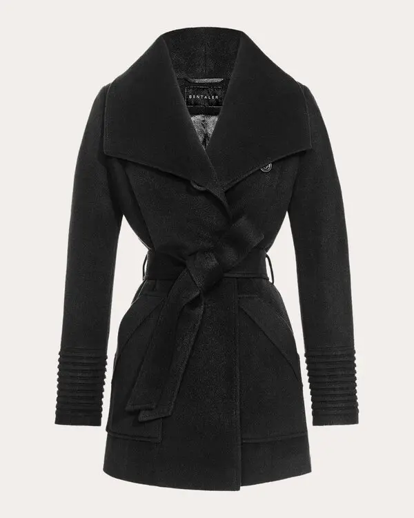 Sentaler Wide-collar Wrap Coat