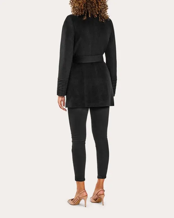 Sentaler Wide-collar Wrap Coat
