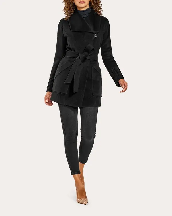 Sentaler Wide-collar Wrap Coat