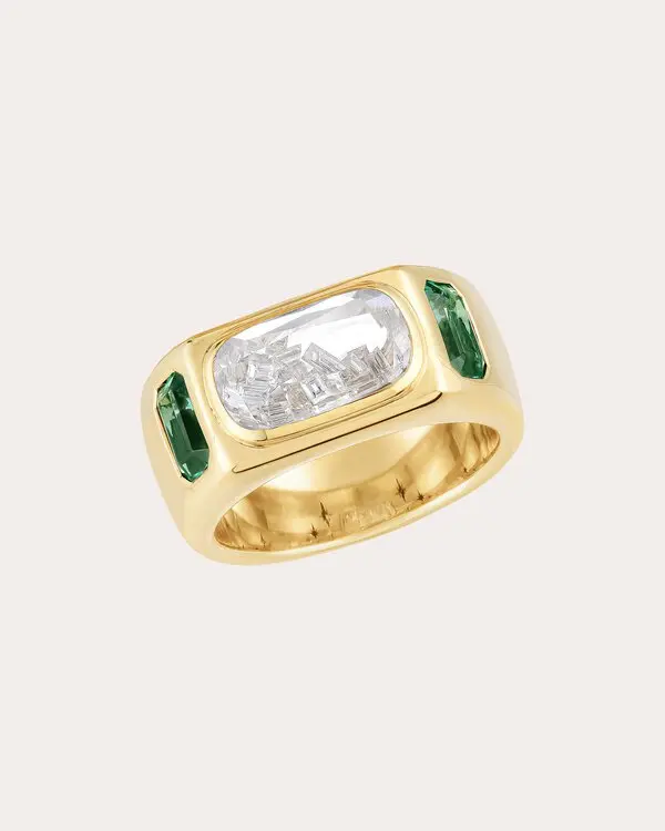 Moritz Glik Diamond And Cigar Band Ring