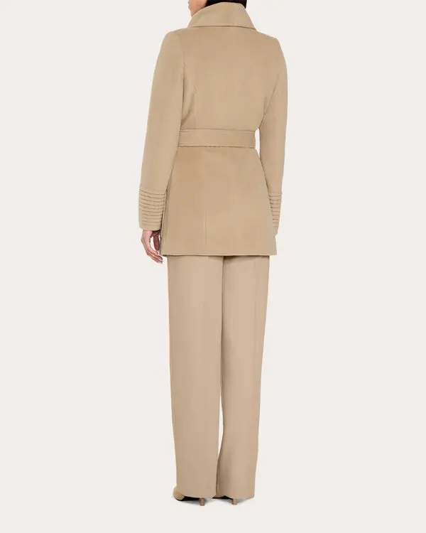 Sentaler Wide-collar Wrap Coat