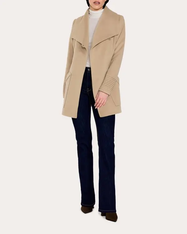 Sentaler Wide-collar Wrap Coat