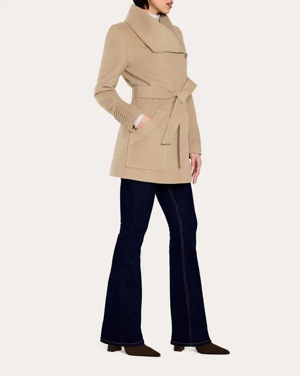 Sentaler Wide-collar Wrap Coat
