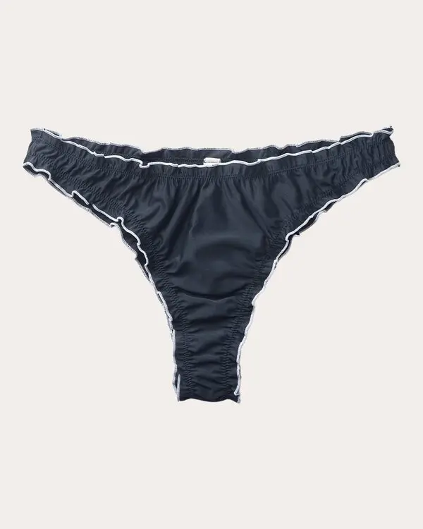 SEAQUELLE SWIM Sea Frilled Bikini Bottoms - Blue