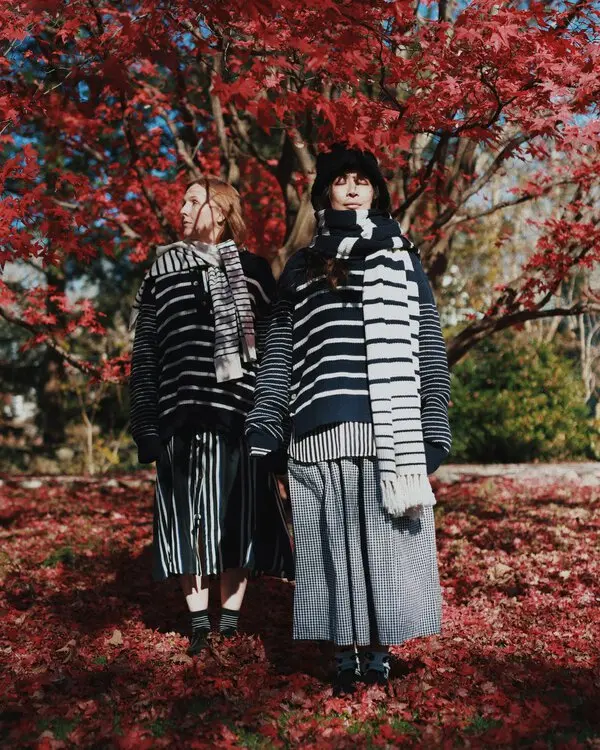 EOLAS Nic Stripe Cotton Cashmere Sweater