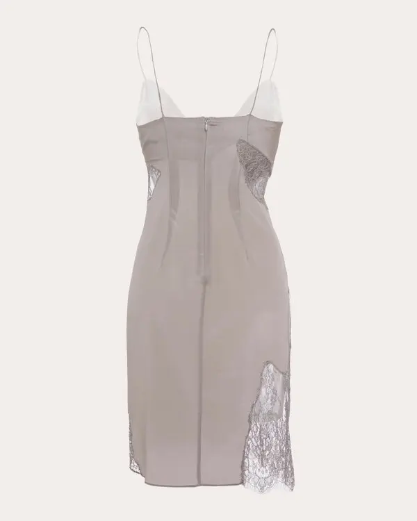 BYVARGA Jasmine Silk Lace Mini Slip Dress