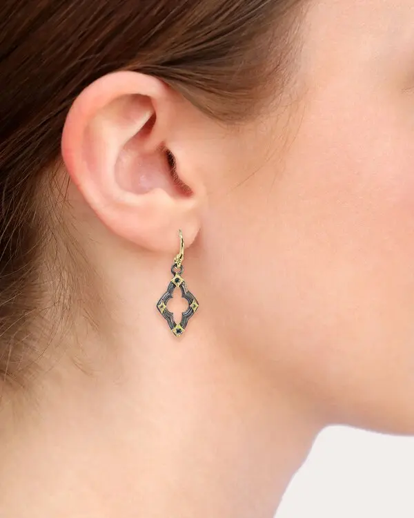 Armenta Topaz And Blackened Two-tone Crivelli Drop Earrings
