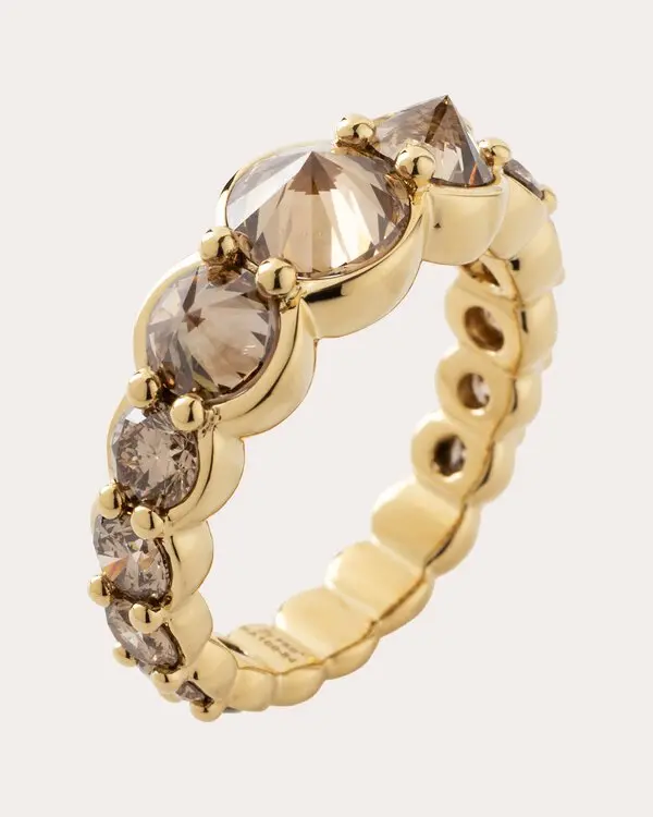 ARA VARTANIAN Diamond And 18k Gold Pointed Band Ring - Brown
