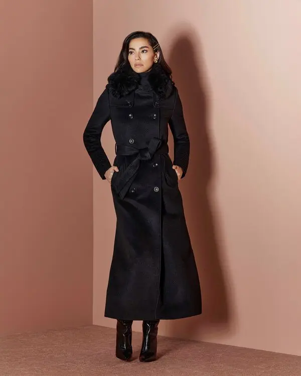 Sentaler Alpaca Wool Maxi Trench Coat
