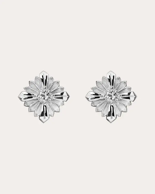 ROUVENAT Stamp Stud Earrings - Silver