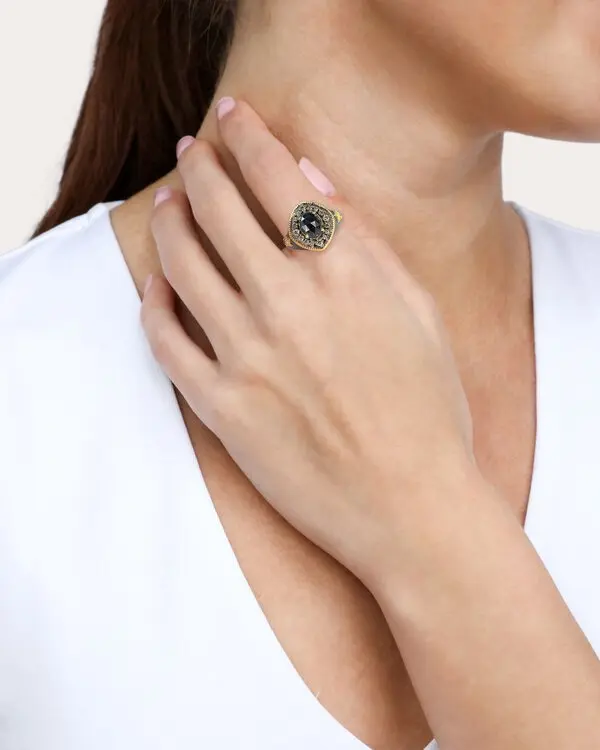 Armenta Topaz & Diamond Signet Ring