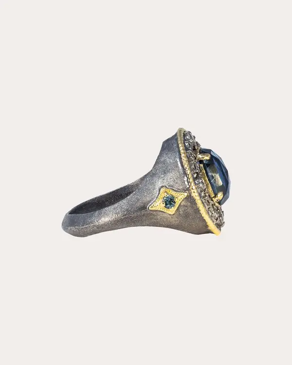 Armenta Topaz & Diamond Signet Ring