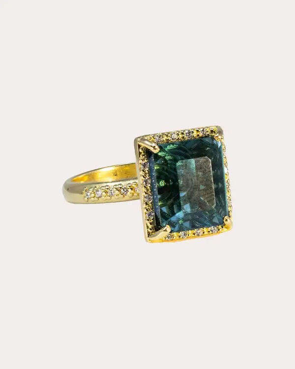Armenta 18k Gold Topaz And Diamond Ring - Blue