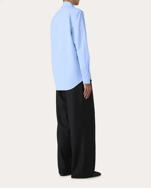 WITH NOTHING UNDERNEATH Boyfriend Fine Poplin Shirt