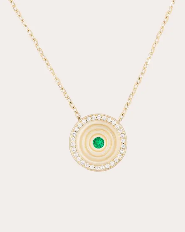 CAMPBELL + CHARLOTTE Diamond & Tsavorite 14k Small Revel Pendant Necklace - Gold