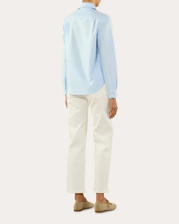 WITH NOTHING UNDERNEATH Classic Oxford Shirt - Blue