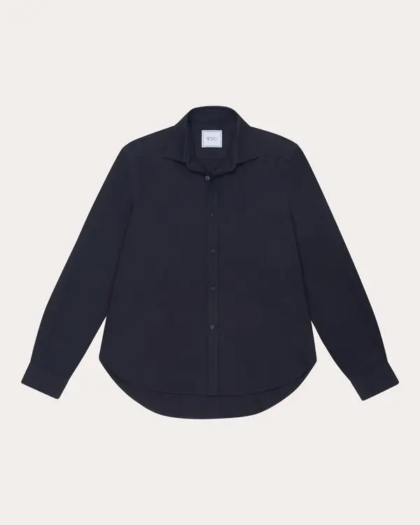 WITH NOTHING UNDERNEATH Classic Oxford Shirt - Blue
