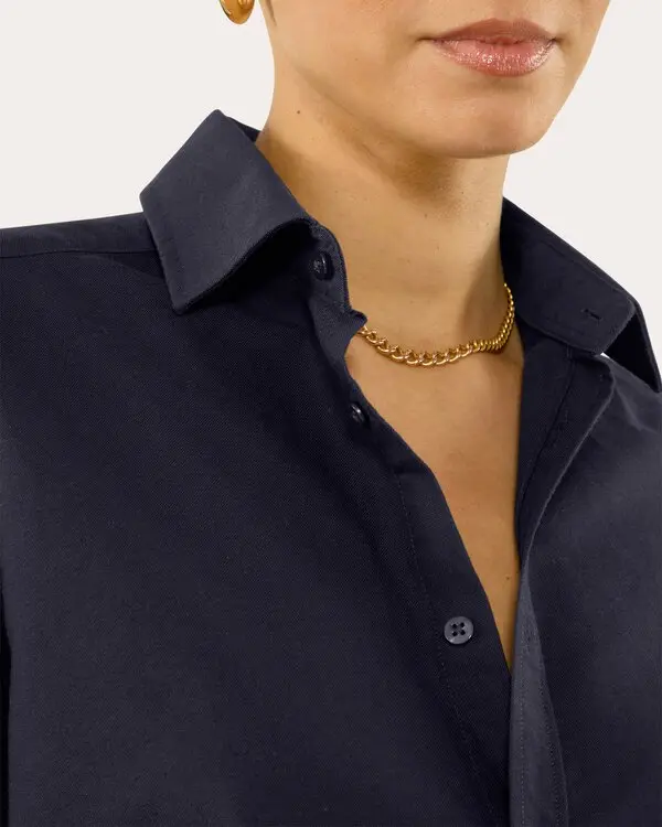 WITH NOTHING UNDERNEATH Classic Oxford Shirt - Blue