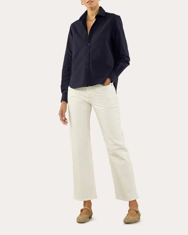 WITH NOTHING UNDERNEATH Classic Oxford Shirt - Blue