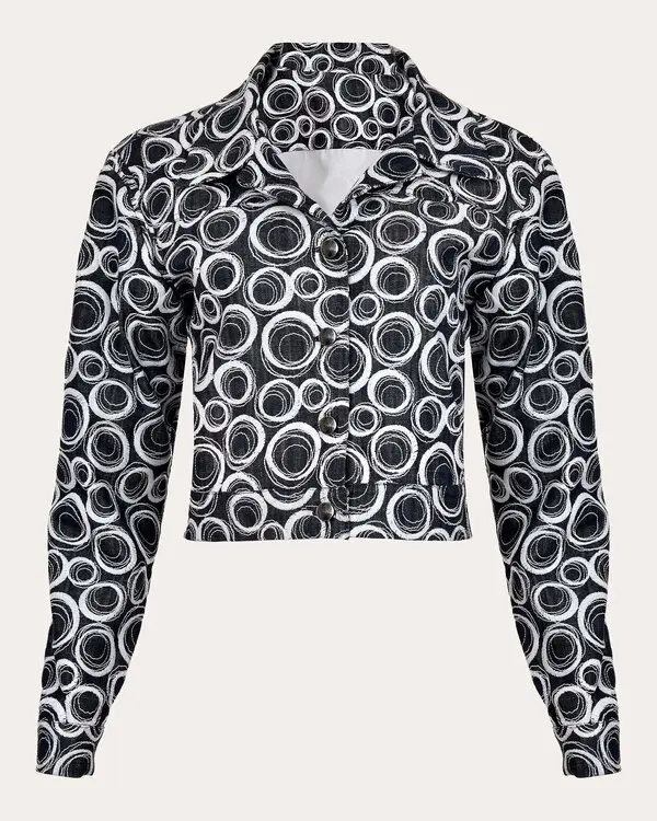 FRANCESCA MIRANDA Cerccio Printed Denim Jacket - Multicolor