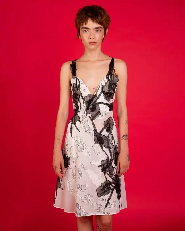 BYVARGA Jasmine Couture Lace Appliqué Mini Dress