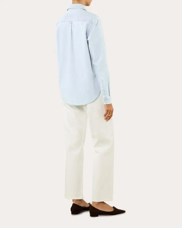 WITH NOTHING UNDERNEATH Classic Denim Shirt - Blue