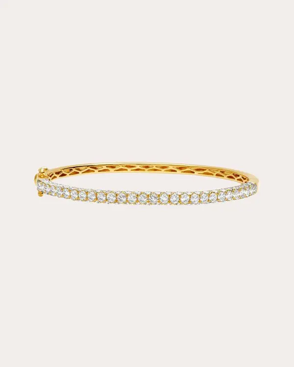 GRAZIELA 18k Yellow Diamond Bangle - Gold