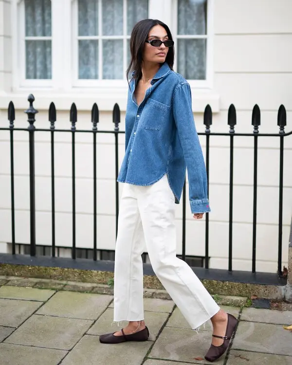 WITH NOTHING UNDERNEATH The Classic Denim Shirt - Blue