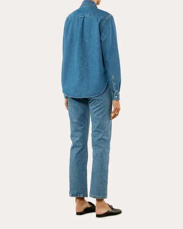 WITH NOTHING UNDERNEATH The Classic Denim Shirt - Blue