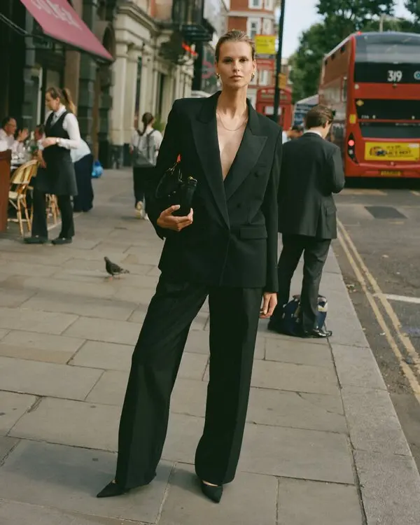 WITH NOTHING UNDERNEATH Rampling Wool Wide-leg Trousers - Black