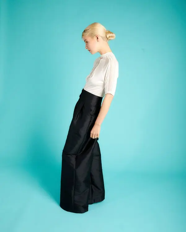 BYVARGA Nola Silk Wide-leg Trousers