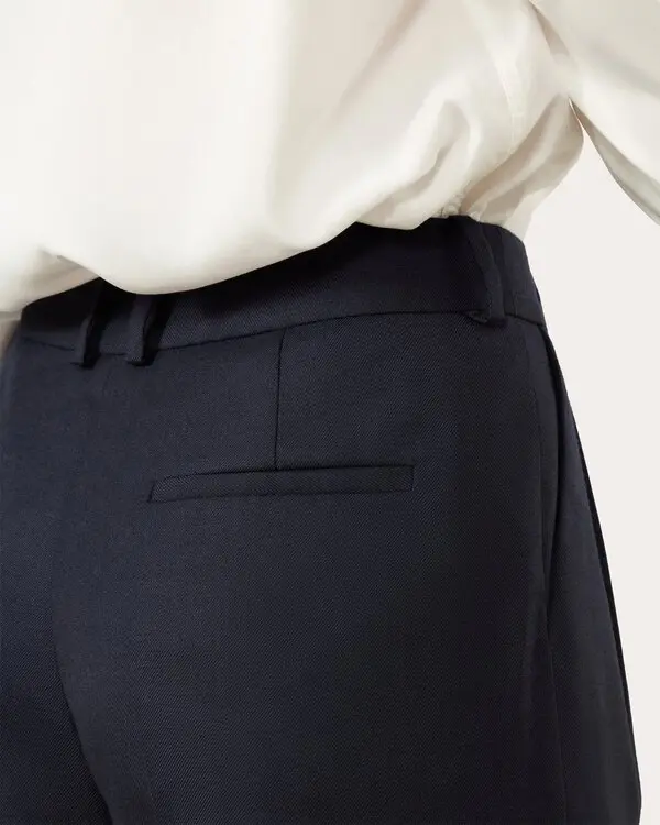 WITH NOTHING UNDERNEATH Rampling Wool Wide-leg Trousers - Blue