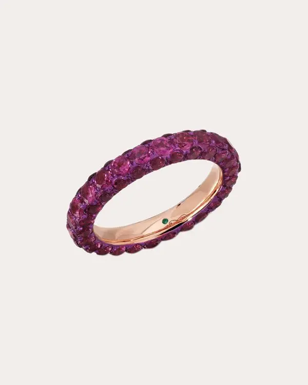 GRAZIELA 18k Gold Rhodolite Ring - Pink