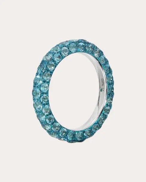 GRAZIELA Topaz And 18k White Gold Ring - Blue