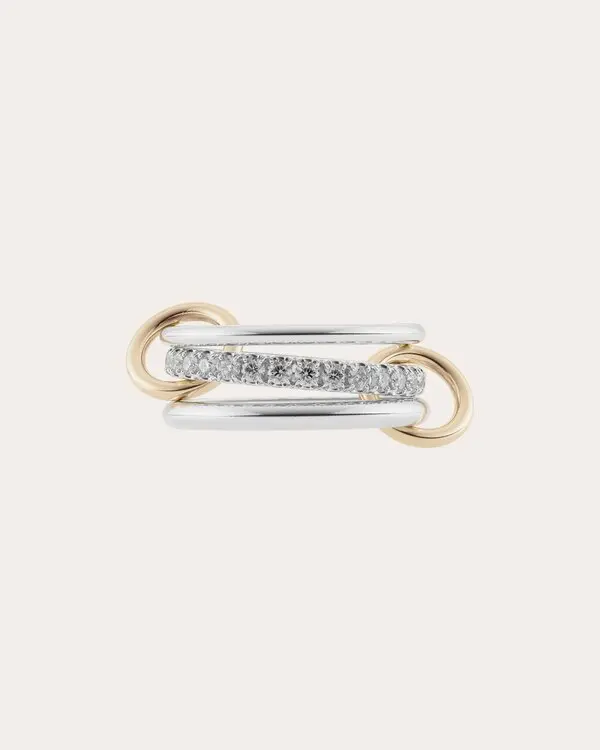 SPINELLI KILCOLLIN Diamond And 18k Gold Two-tone Petunia Ring - Silver