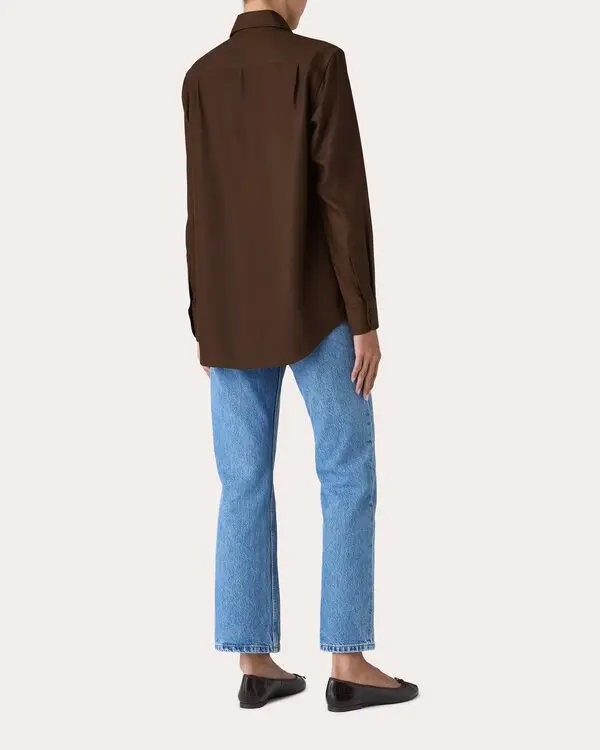 WITH NOTHING UNDERNEATH The Boyfriend Tencel Shirt