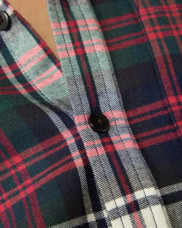 WITH NOTHING UNDERNEATH The Classic Brushed Plaid Shirt - Red
