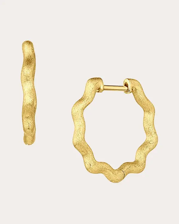 JENNIFER DEMORO So Wavy 18k Hoop Earrings - Gold