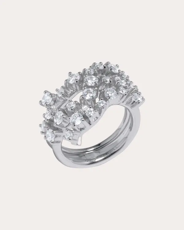 Completedworks Cubic Zirconia Dropping Light Ring - Silver