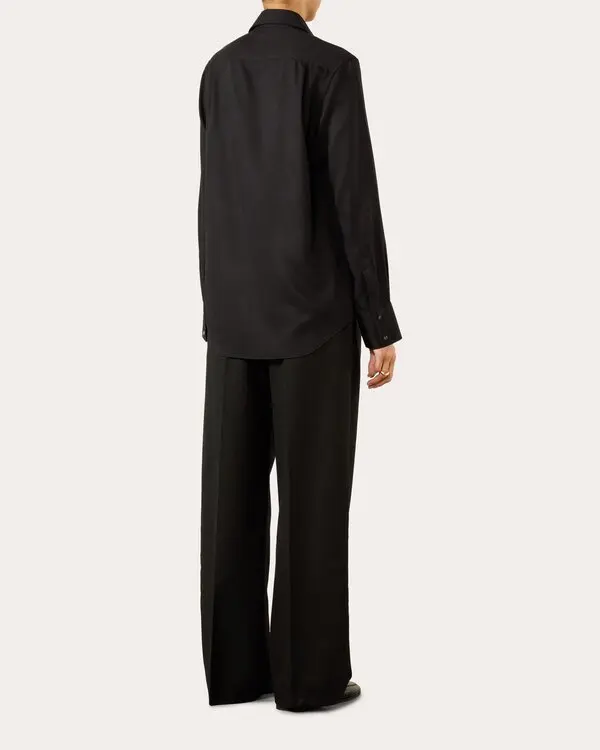 WITH NOTHING UNDERNEATH The Dress Tencel™ Shirt - Black