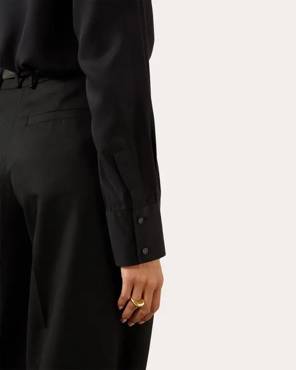 WITH NOTHING UNDERNEATH The Dress Tencel™ Shirt - Black