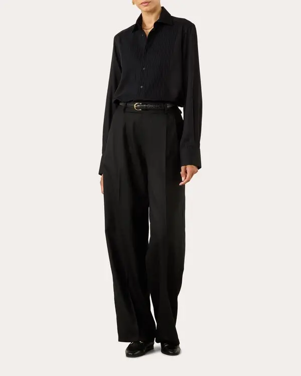 WITH NOTHING UNDERNEATH The Dress Tencel™ Shirt - Black
