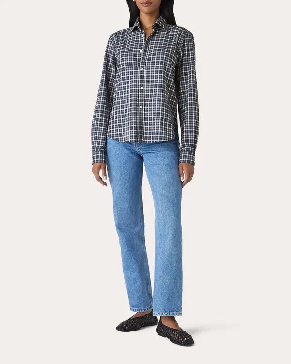 WITH NOTHING UNDERNEATH The Classic Brushed Plaid Cotton Shirt - Multicolor