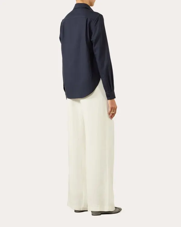 WITH NOTHING UNDERNEATH The Classic Brushed Shirt - Blue