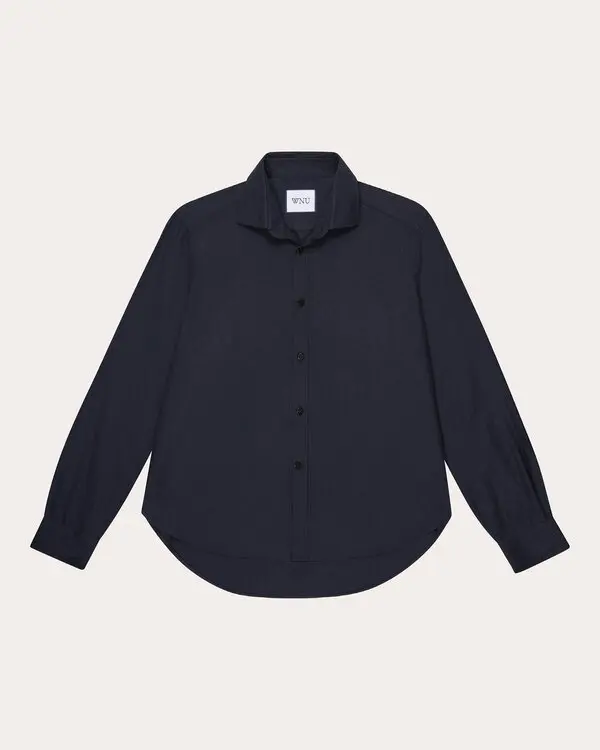 WITH NOTHING UNDERNEATH The Classic Brushed Shirt - Blue