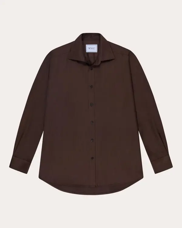 WITH NOTHING UNDERNEATH The Boyfriend Fine Poplin Shirt