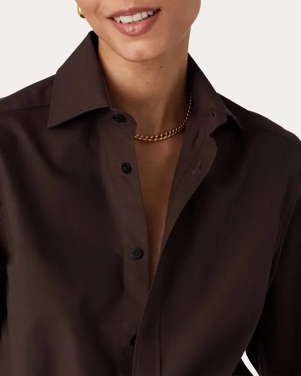 WITH NOTHING UNDERNEATH The Boyfriend Fine Poplin Shirt