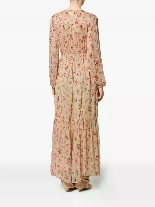 MARANT ETOILE Briane Floral-pattern Maxi Dress - Neutrals