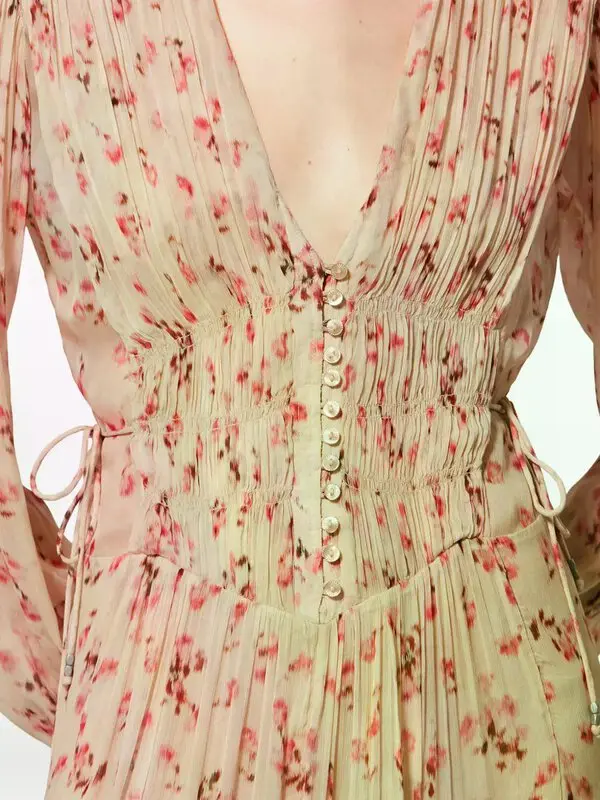 MARANT ETOILE Briane Floral-pattern Maxi Dress - Neutrals