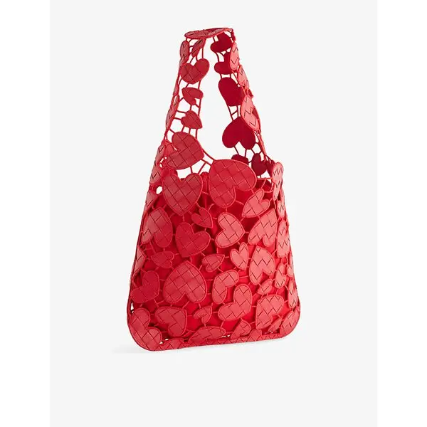 Bottega Veneta Heart Cut-out Leather Tote Bag